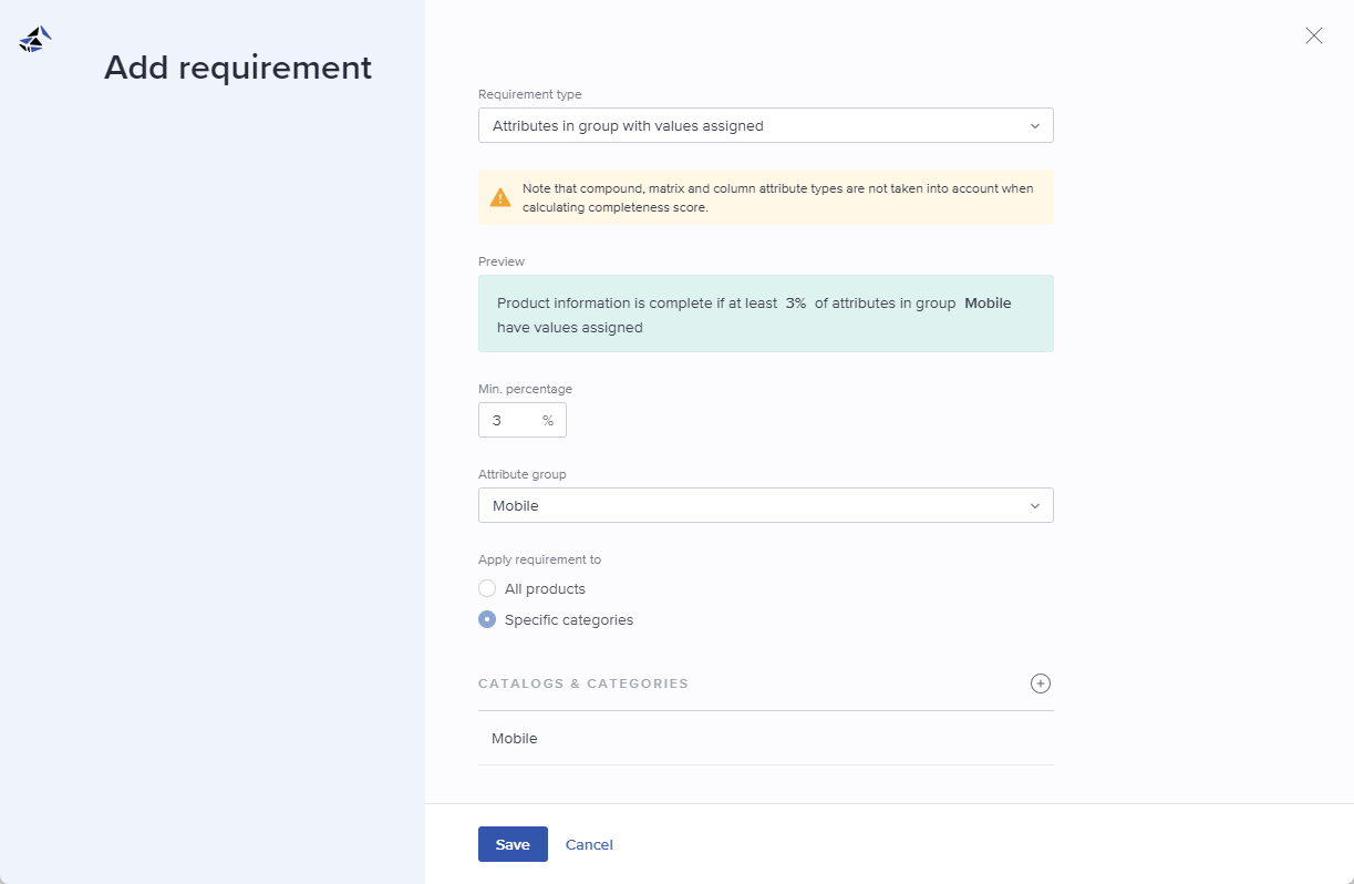 Types of completeness requirements